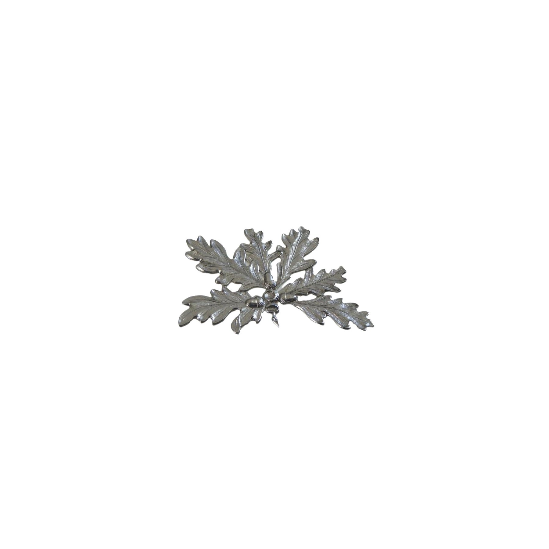 Oak leaves, silver-colored